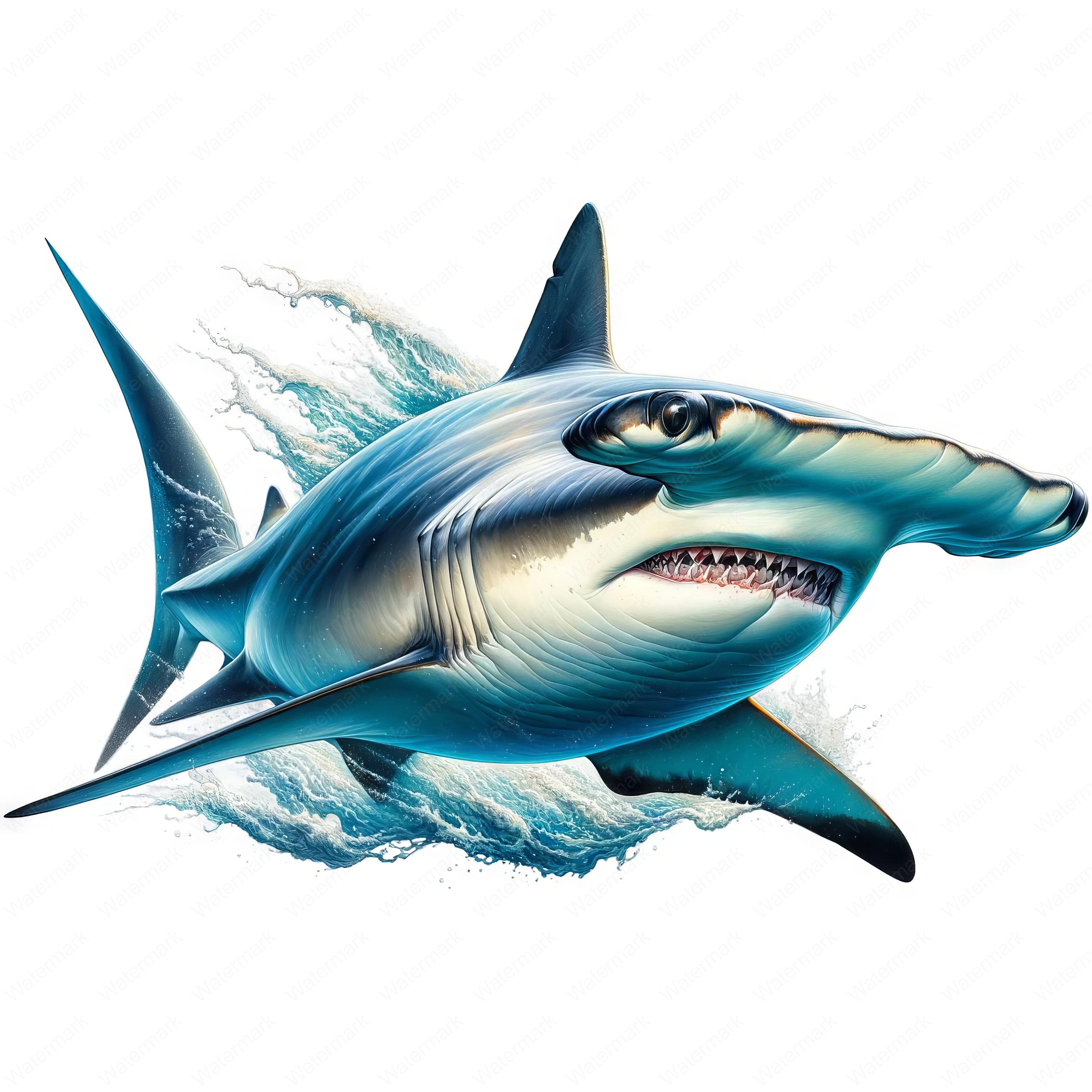 Hammerhead Shark Clipart Bundle: Ocean Life Art (digital Download) - Etsy