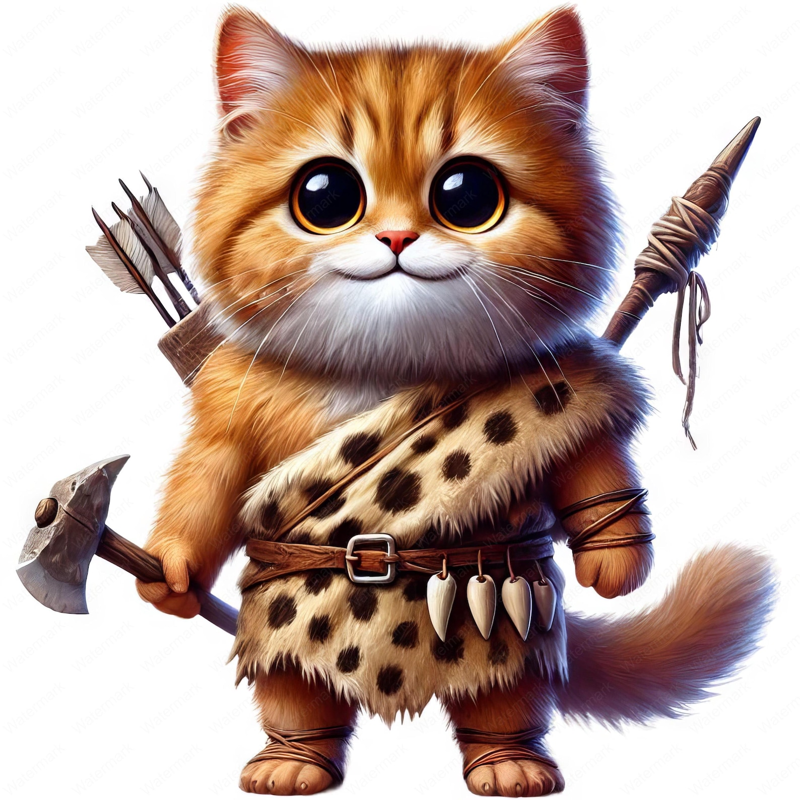 Caveman Clipart | Adorable Cat Clipart Bundle | 10 High-quality Designs ...