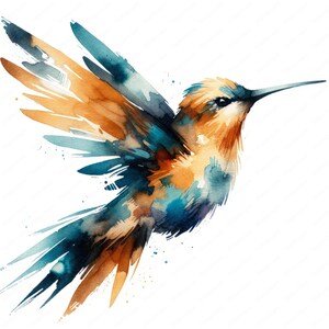 Hummingbird Clipart Abstract Clipart 10 High Quality JPG Wall Art Paper ...
