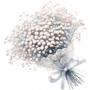 Baby Breath Bouquet Clipart: Floral Lace Design (digital Download) - Etsy