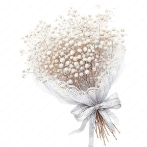 Baby Breath Bouquet Clipart: Floral Lace Design (digital Download) - Etsy