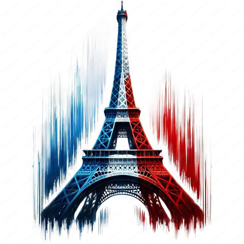 Paris Eiffel Tower Clipart Bundle: French Art Designs (digital Download ...