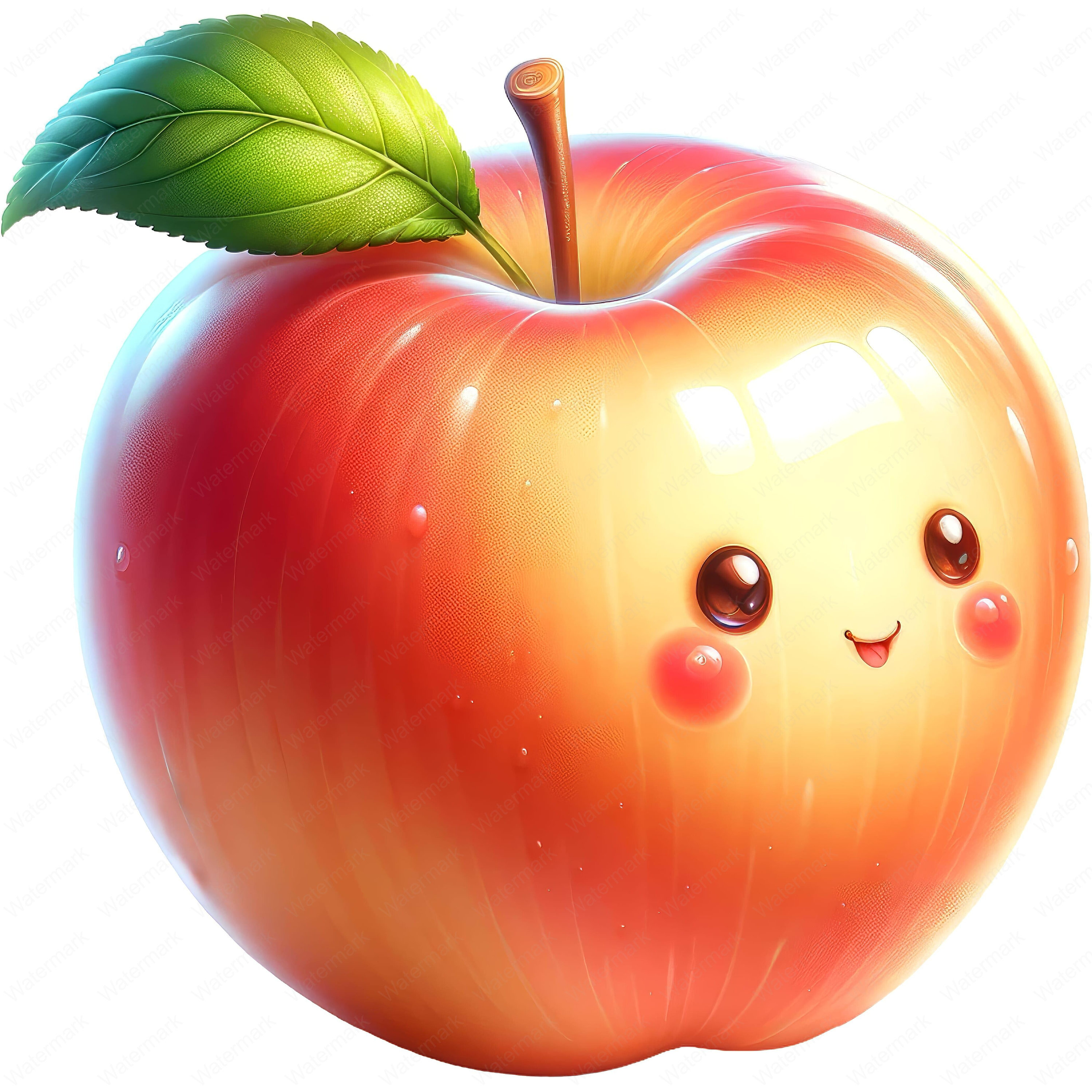 Cute Apple Clipart Bundle | Fruit Theme Art (digital Download) - Etsy