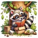 Cute Raccoon Clipart Adorable Raccoon Clipart Bundle 10 High-quality ...