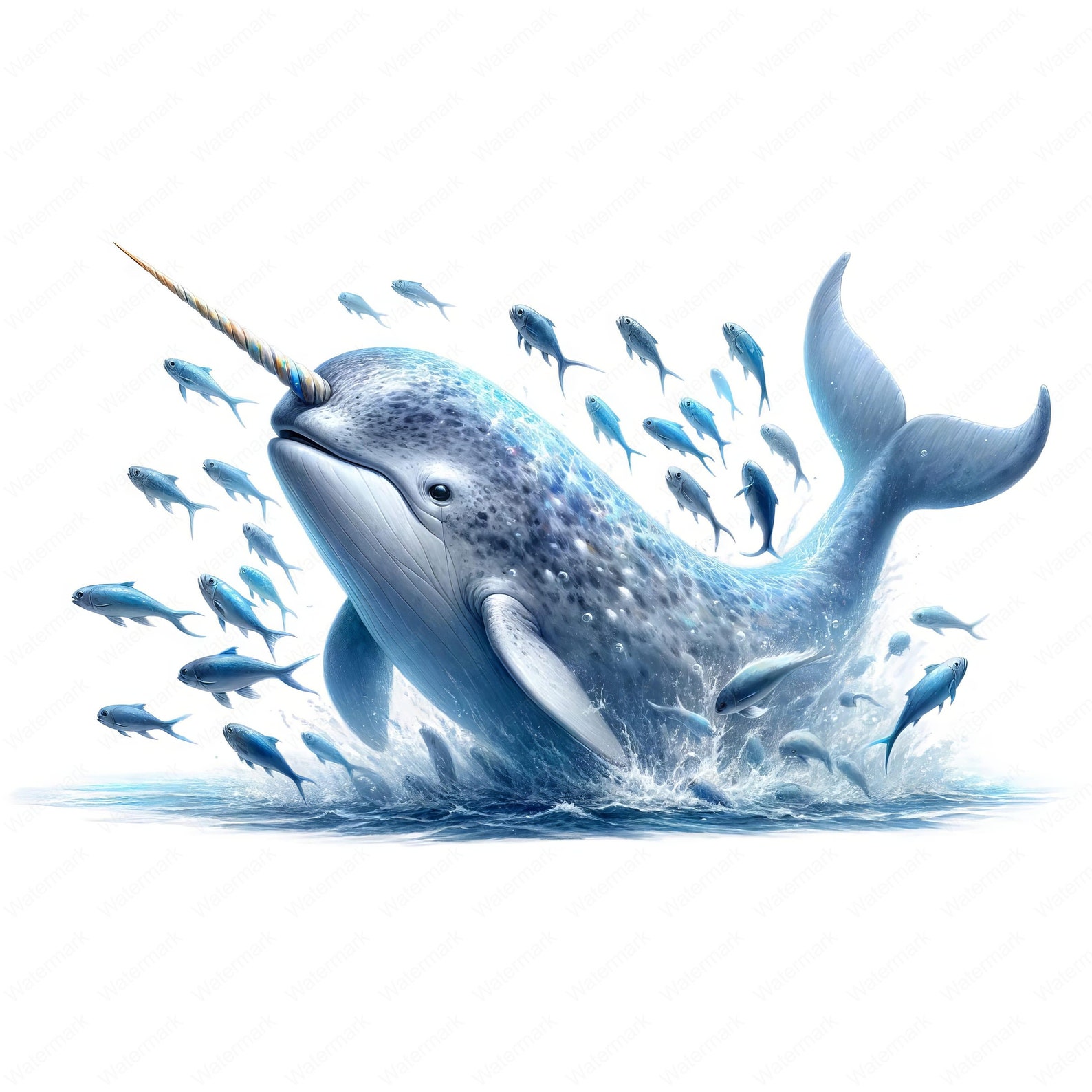 Narwhal Clipart | Charming Narwhal Clipart Bundle | 10 High-quality ...