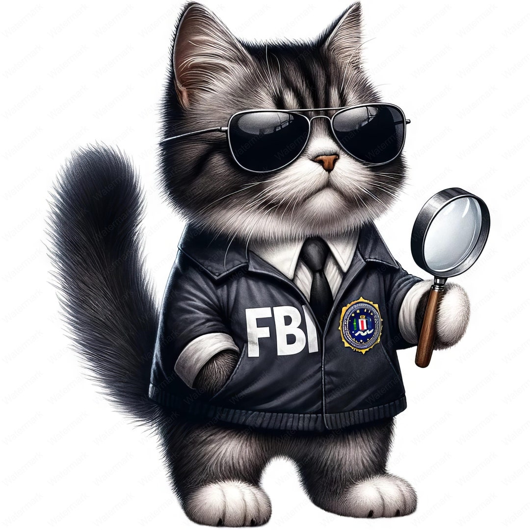 FBI Cat Clipart | Sleek FBI Cat Clipart Bundle | 10 High-quality ...
