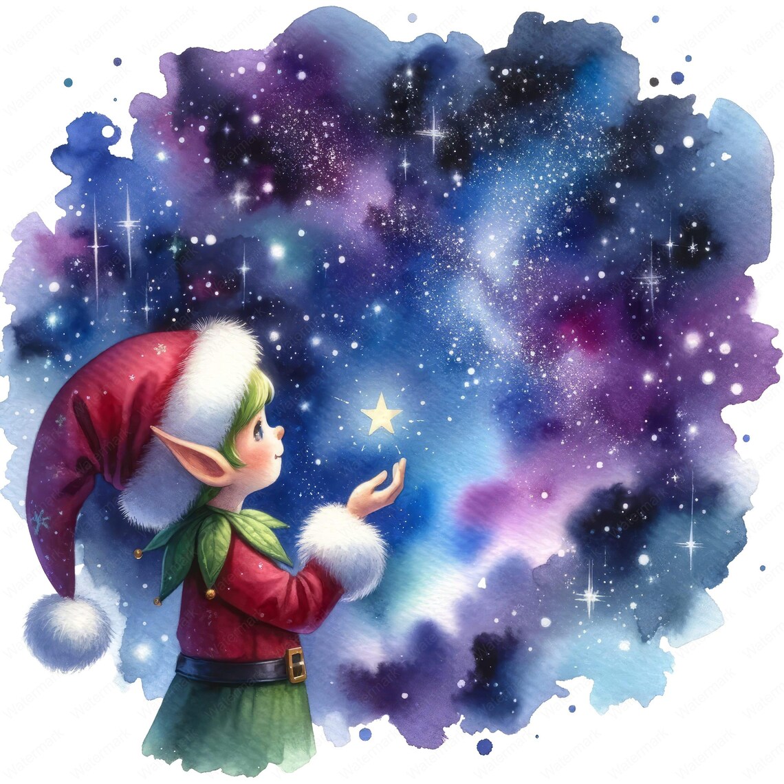 Christmas Elf Clipart Bundle: Holiday Art, Commercial Use (digital ...