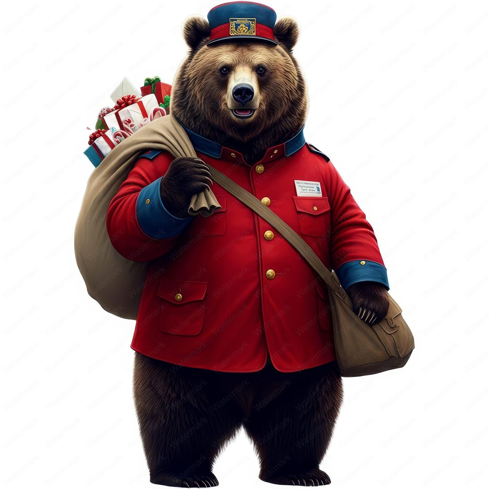 Animal Postman Clipart Bundle: Christmas Delivery Designs (digital ...