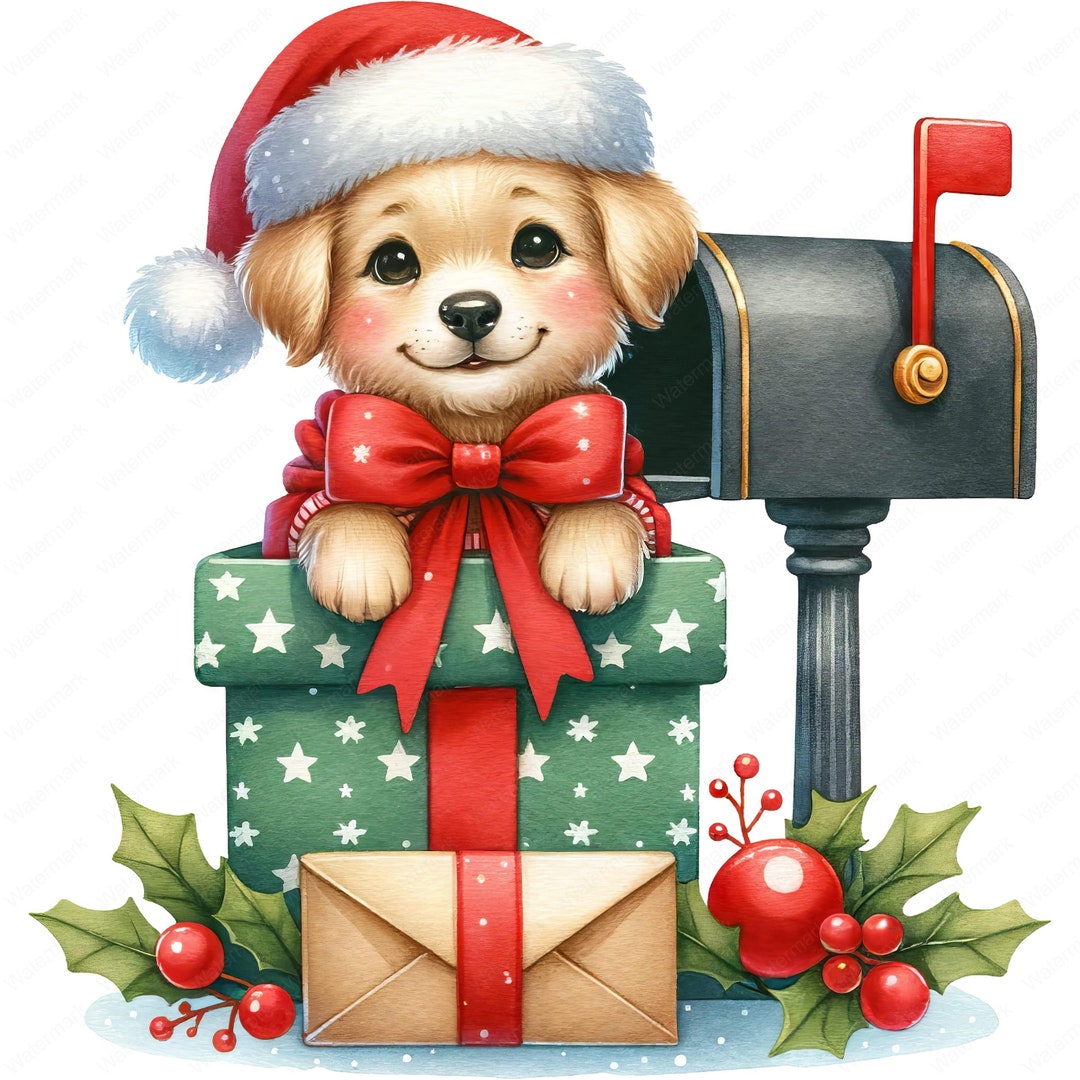 Christmas Dog Clipart | Clipart Bundle 02 | 10 Festive Designs ...