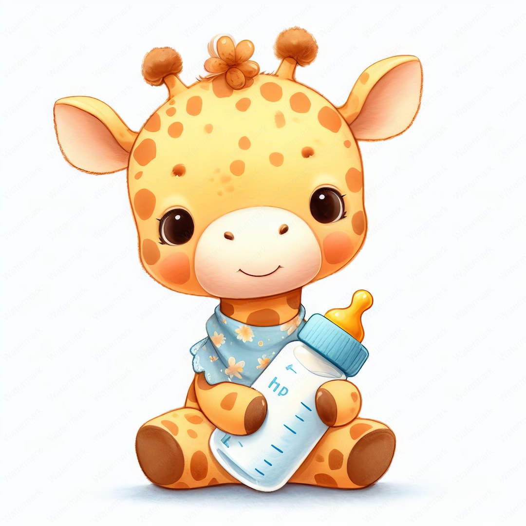 Clipart de jirafa bebé / 10 imágenes de alta calidad / Decoración de ...