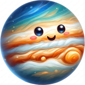 Cute Jupiter Clipart | Vibrant Cartoon Jupiter Clipart Bundle | 10 High ...