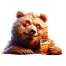 Funny Drunk Bear Clipart Whimsical Drunk Bear Clipart Bundle 10 High ...