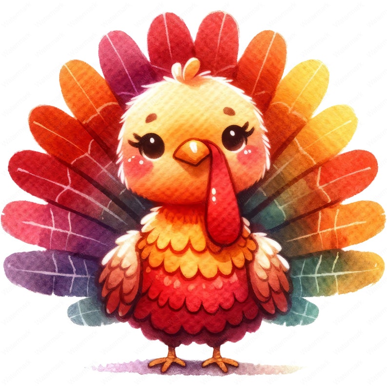 Cute Turkey Clipart | Clipart Bundle | 10 Adorable Designs ...