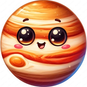 Cute Jupiter Clipart | Vibrant Cartoon Jupiter Clipart Bundle | 10 High ...