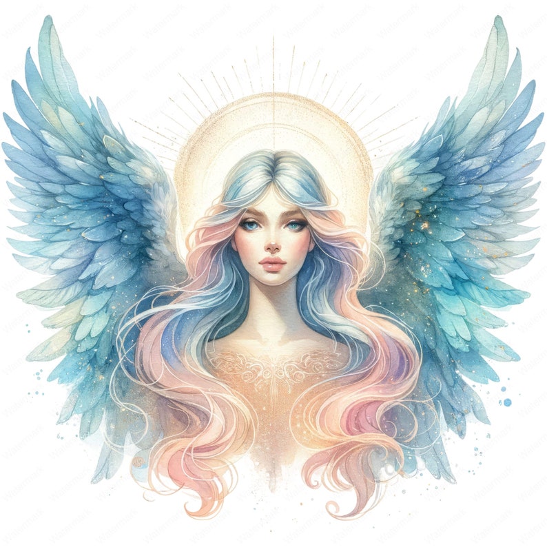 Heavenly Angel Clipart Bundle | High-quality Spiritual Art (digital ...