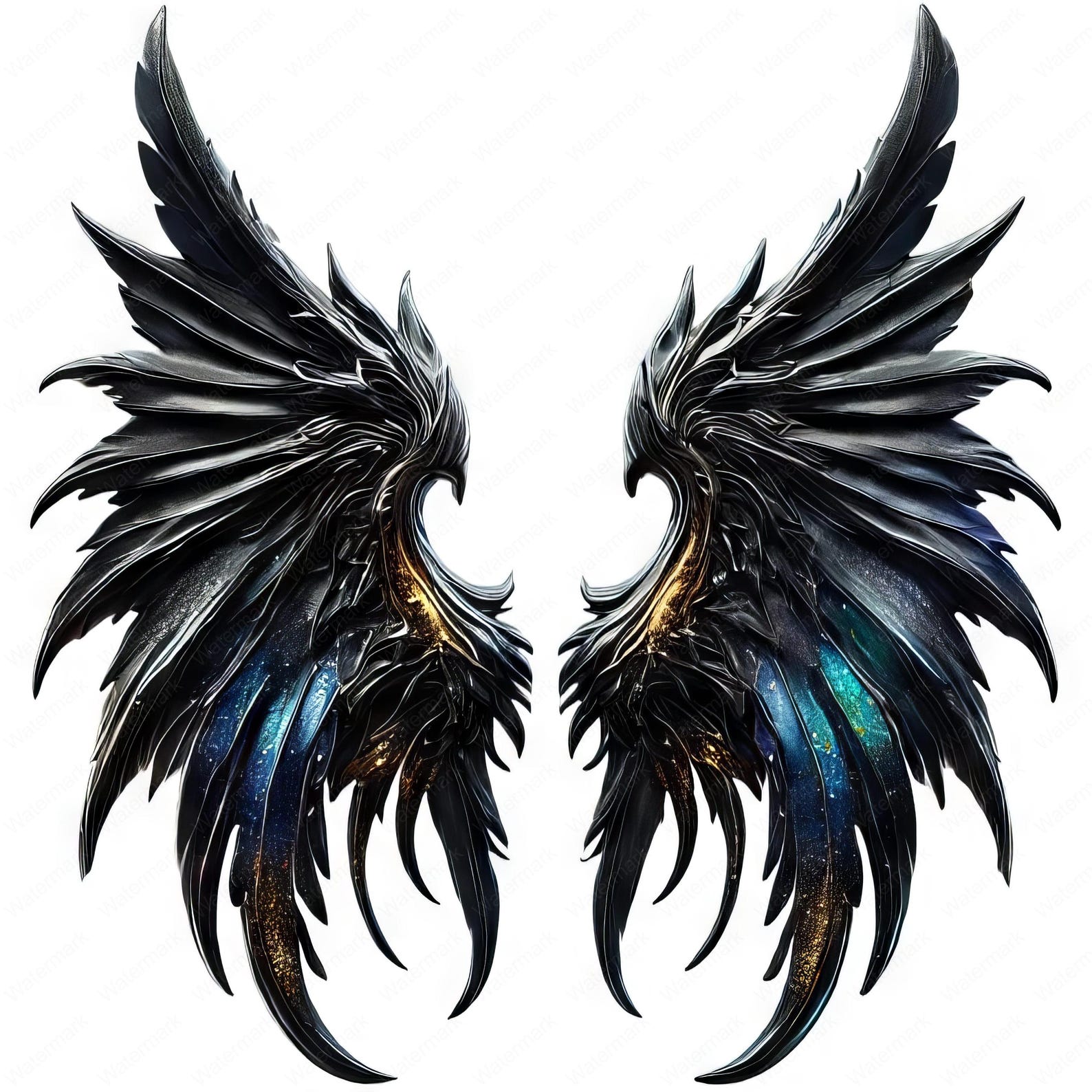 Demon Wings Clipart Celestial Demon Wings Clipart Bundle 10 High ...
