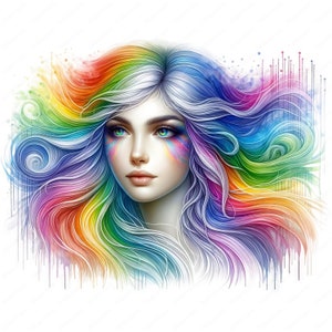 Colorful Goddess Clipart Vibrant Colorful Goddess Clipart Bundle 10 ...