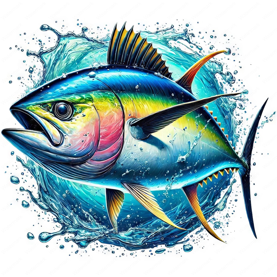 Tuna Fish Clipart | Vibrant Tuna Fish Clipart Bundle | 10 High-quality ...