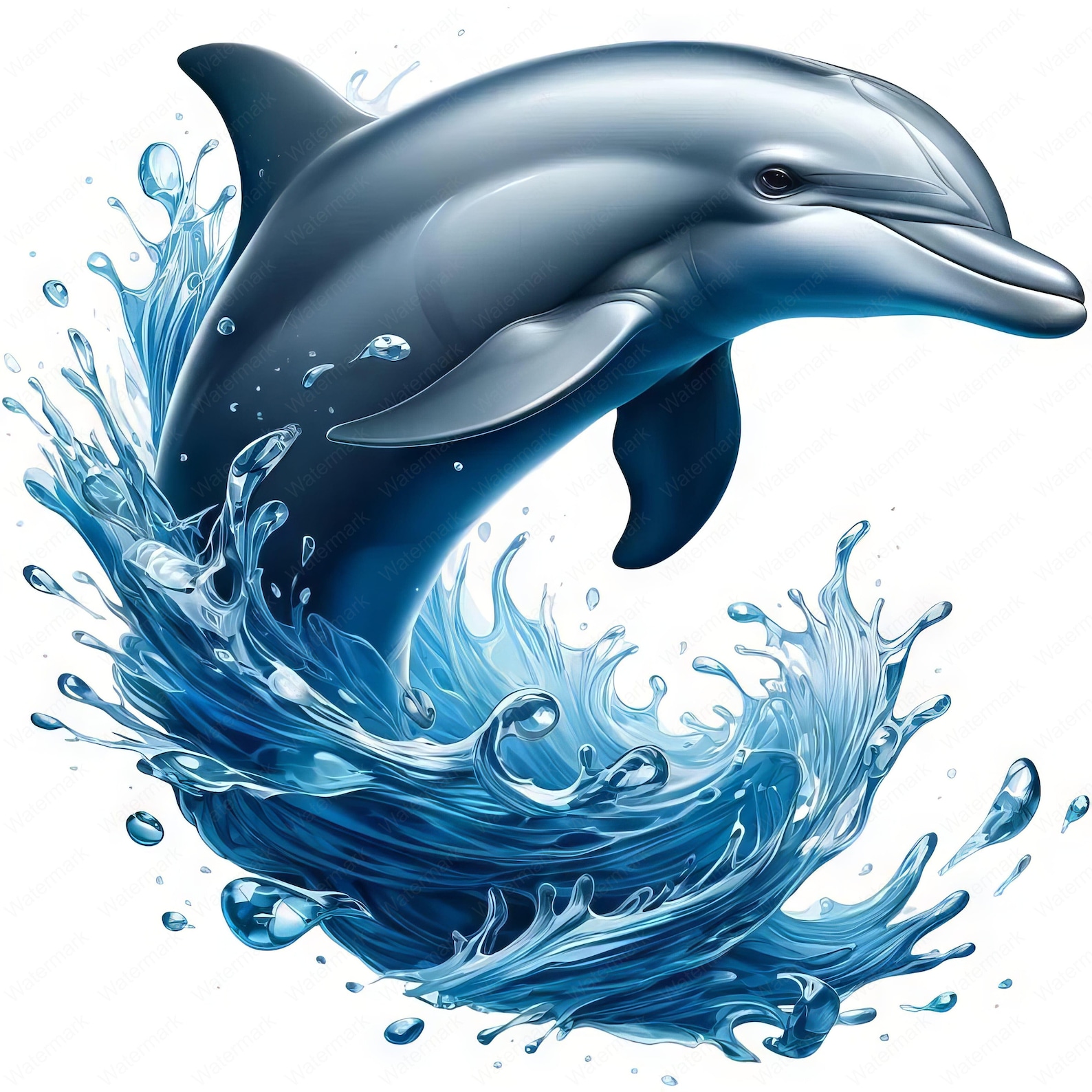 Playful Dolphin Clipart Bundle | Marine Art Printables (digital ...