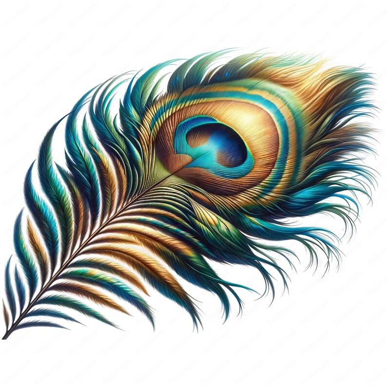 Peacock Feather Clipart | Vibrant Peacock Feather Clipart Bundle | 10 ...