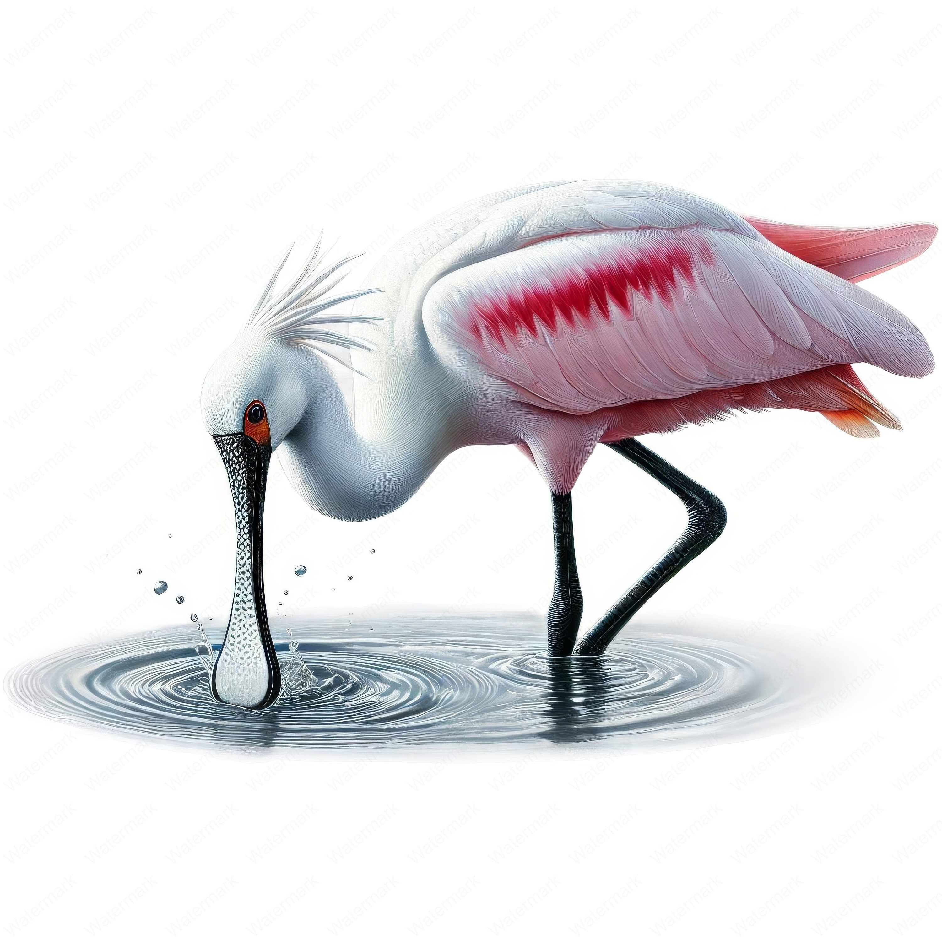 Elegant Spoonbill Clipart | Elegant Spoonbill Clipart Bundle | 10 High ...