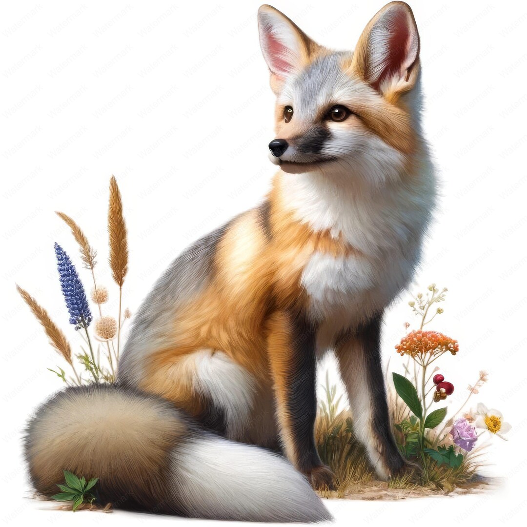 Cute Kit Fox Clipart | Adorable Cute Kit Fox Clipart Bundle | 10 High ...