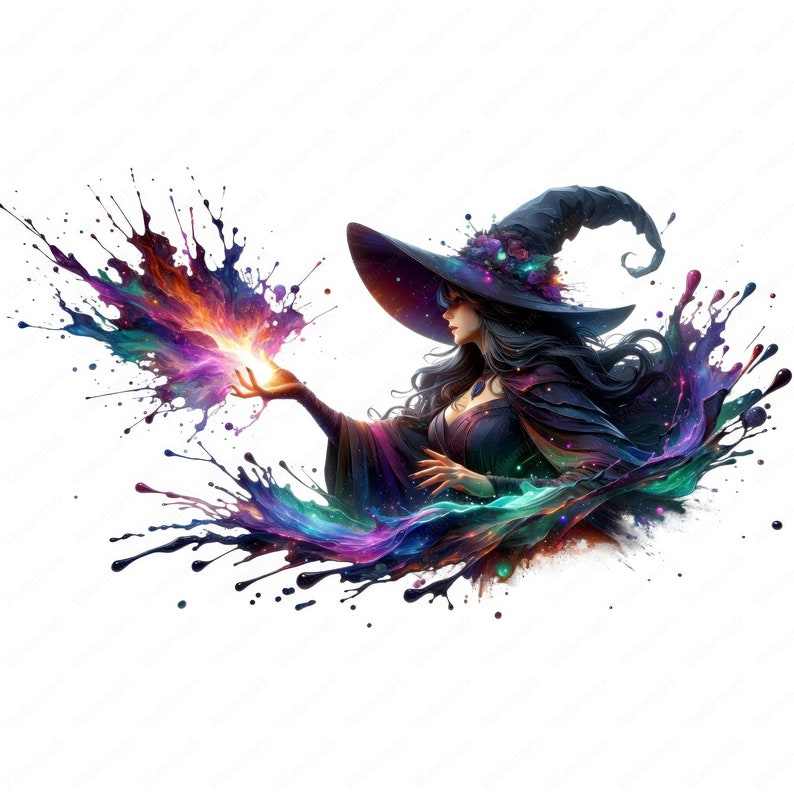 Mystical Witch Clipart Bundle: 3D Fantasy Art (digital Download) - Etsy