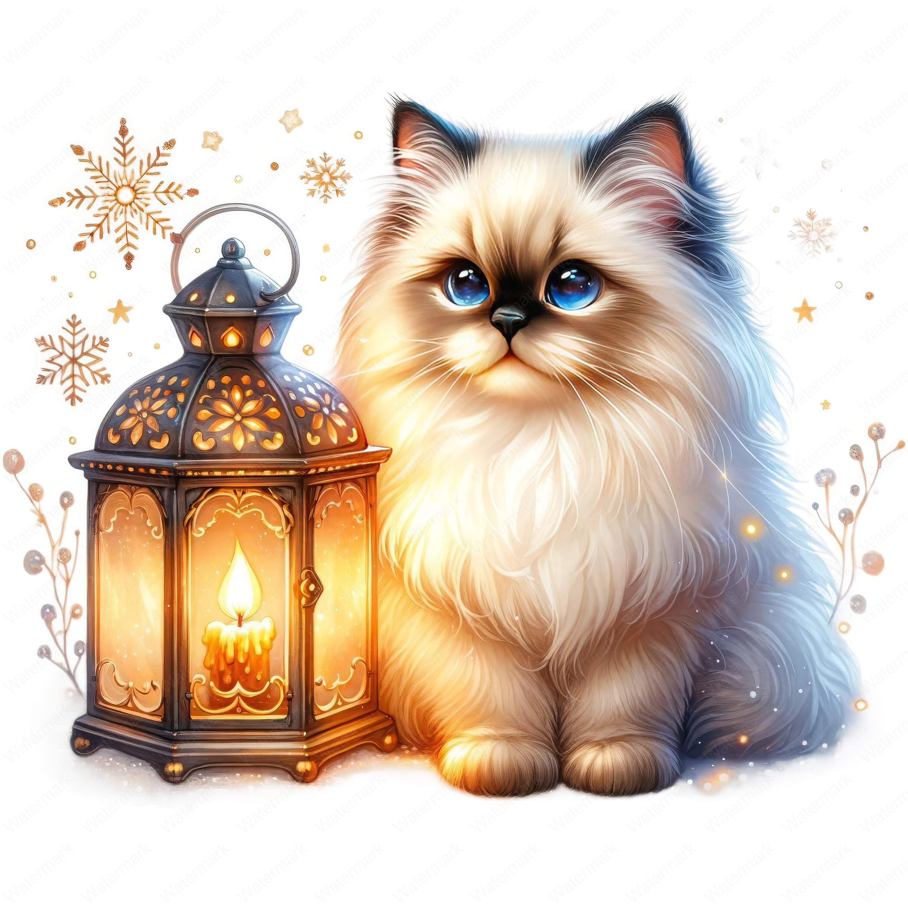 Christmas Cat Clipart: Festive Holiday Designs (digital Download) - Etsy