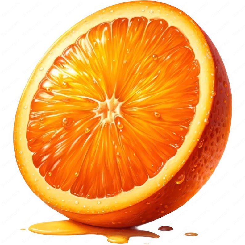 Juicy Orange Clipart Bundle: Vibrant Citrus Designs (digital Download ...