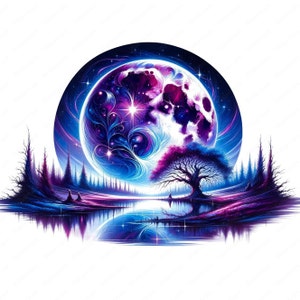Magic Moon Clipart Mystical Magic Moon Clipart Bundle 10 High-quality ...