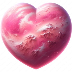 Pink Heart Planet Clipart | Outer Space Themed Clipart Bundle | 10 High ...