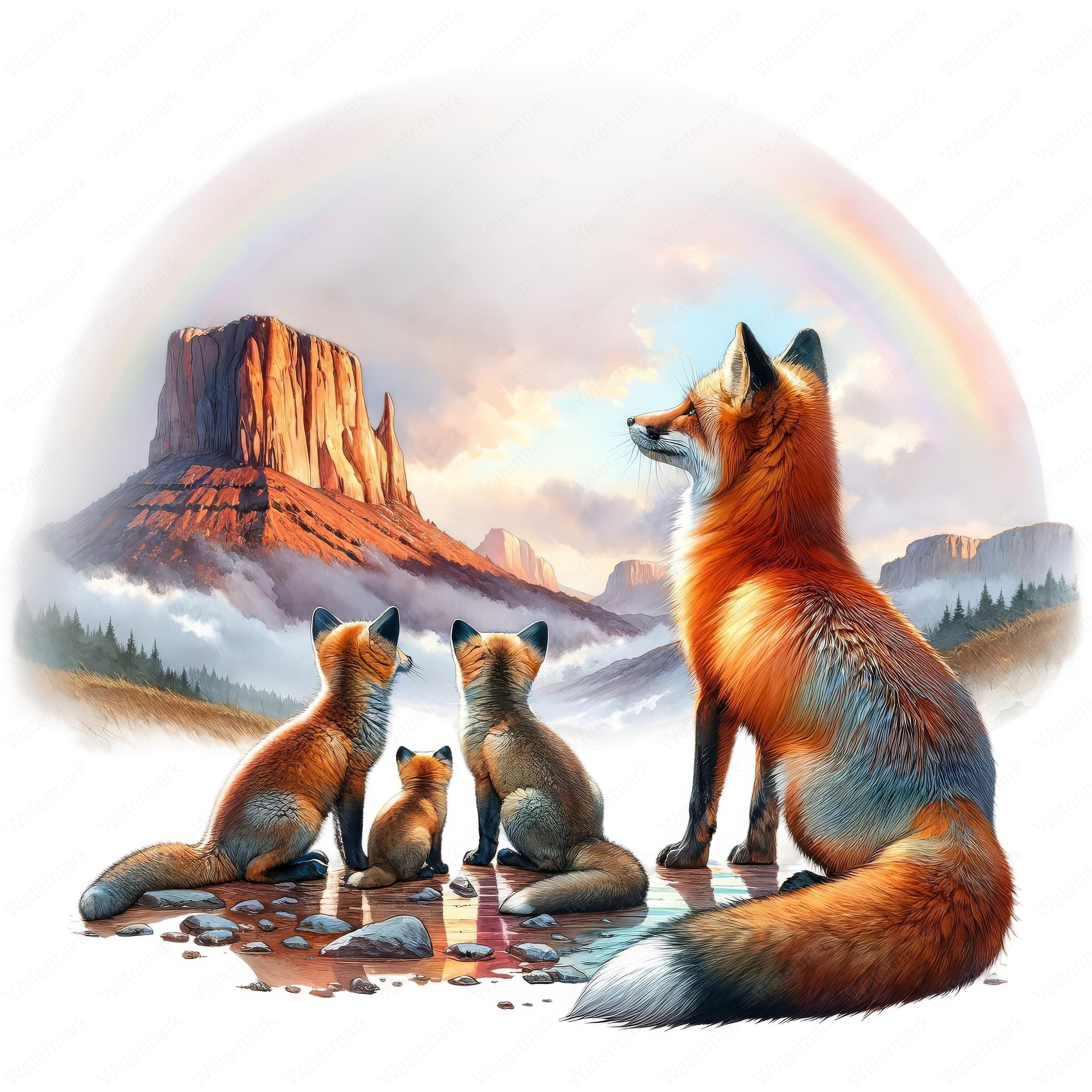 Fox Family Clipart Bundle: Heartwarming Designs (digital Download) - Etsy