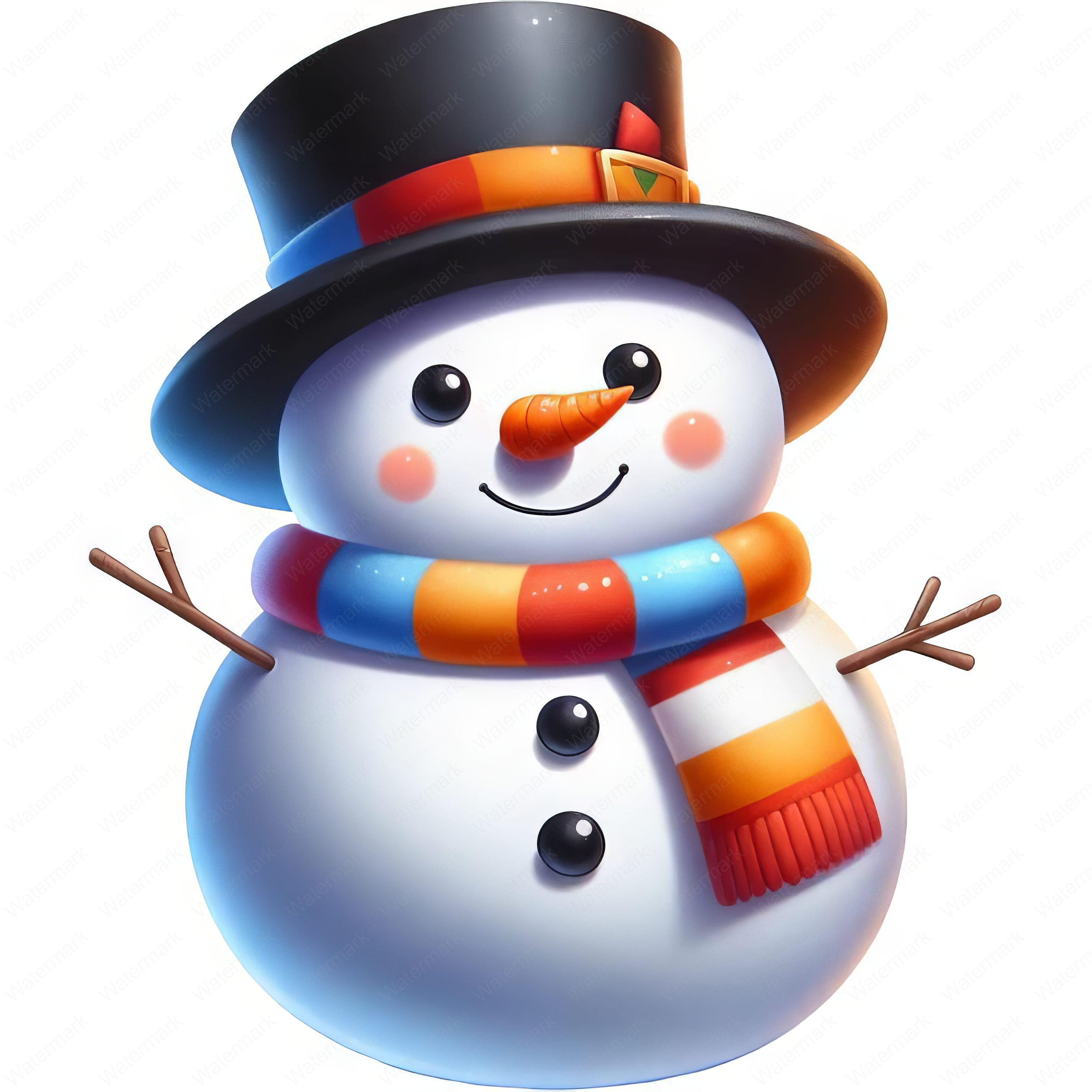 Cute Snowman Clipart Bundle | Winter Art Printables (commercial Use) - Etsy