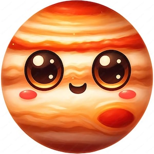 Cute Jupiter Clipart | Vibrant Cartoon Jupiter Clipart Bundle | 10 High ...