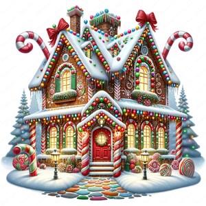 Santa's House Clipart Festive Clipart Bundle 10 High-quality Images ...