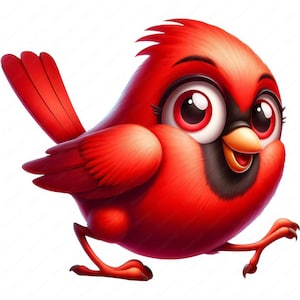 Cardinal Clipart | Funny Cute Cardinal Clipart Bundle | 10 High-quality ...