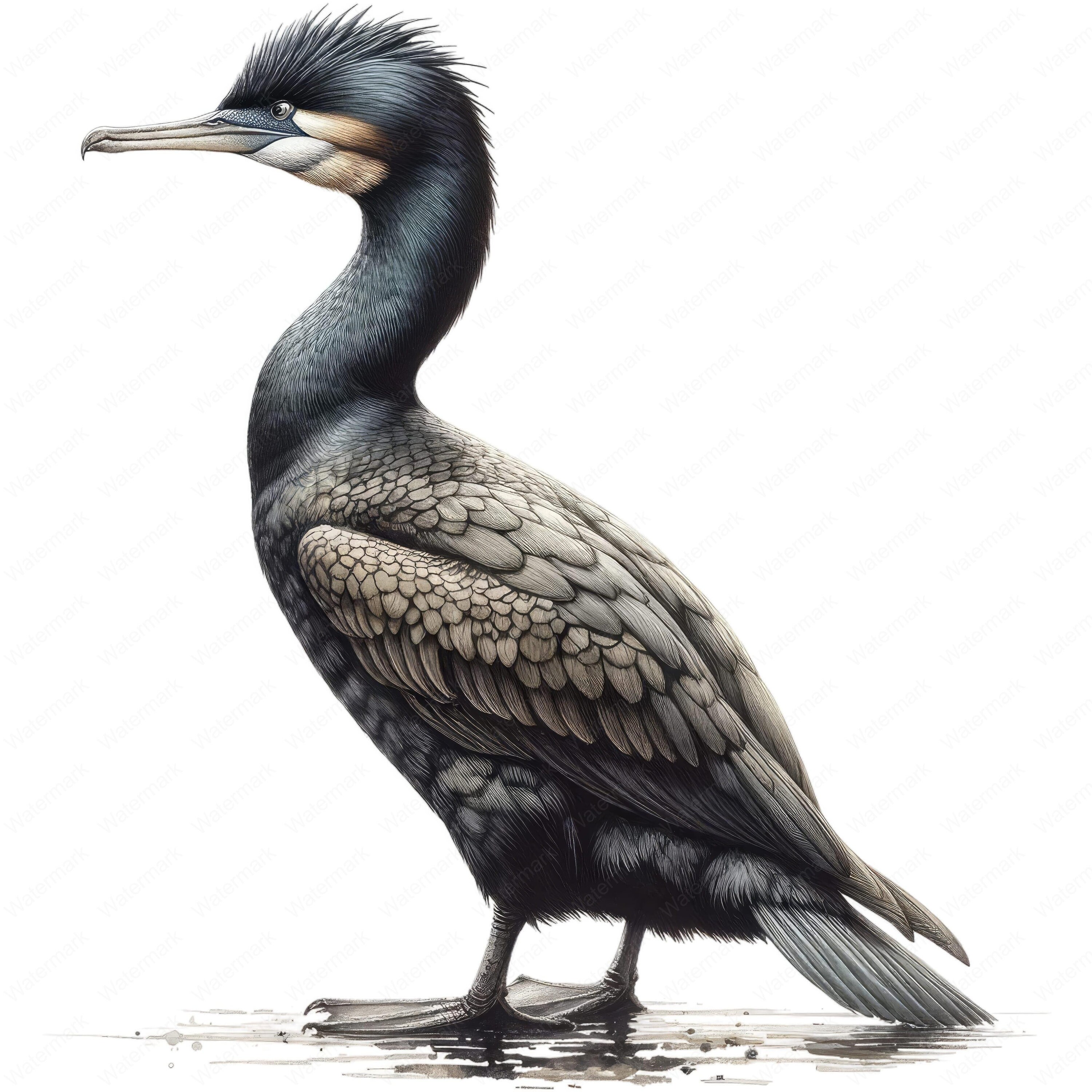 Elegant Shag Bird Clipart Bundle | High-quality Bird Art (digital ...