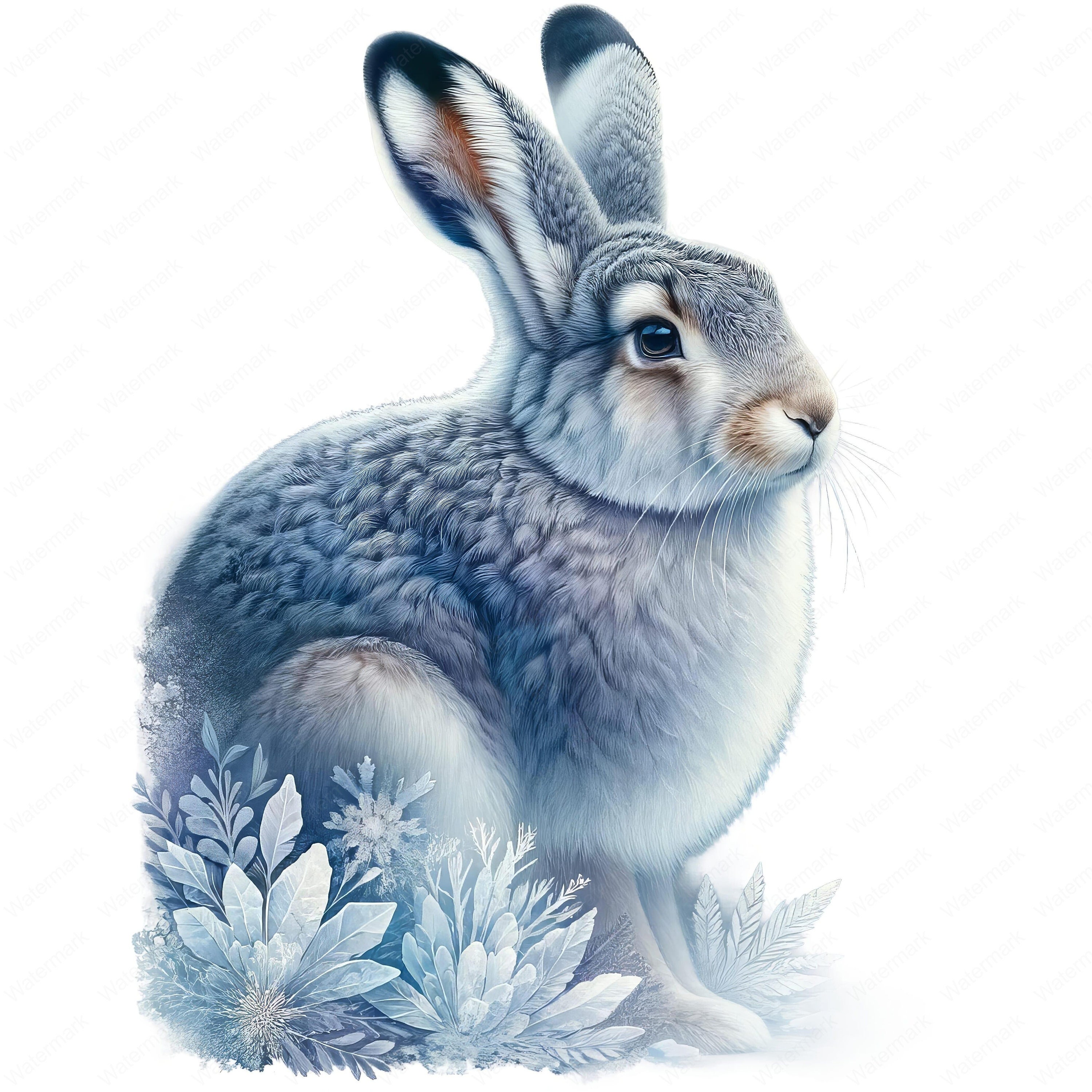 Arctic Hare Clipart Bundle | Watercolor Style (digital Download) - Etsy