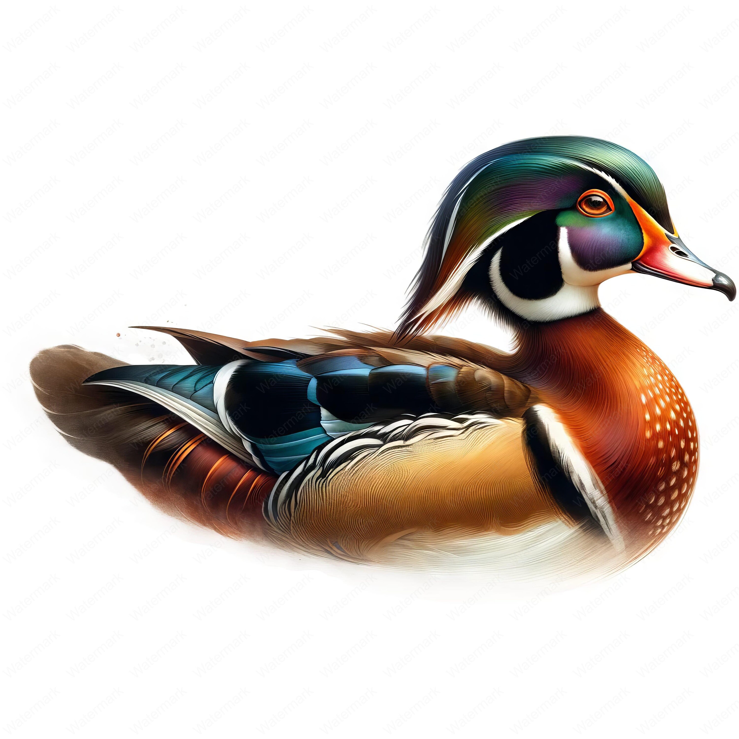 Wood Duck Clipart Bundle | High-quality Waterfowl Art (digital Download ...