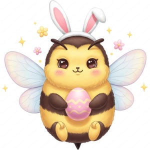 Easter Bee Clipart | Cute Spring PNG Bundle | 10 High Quality Designs ...