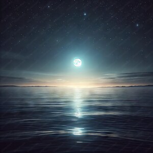 Seascape Clipart | Midnight Ocean Digital Paper | Peaceful Designs ...