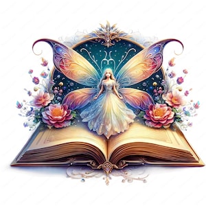Fairy Tale Book Clipart: Elegant Fantasy Art (digital Download) - Etsy