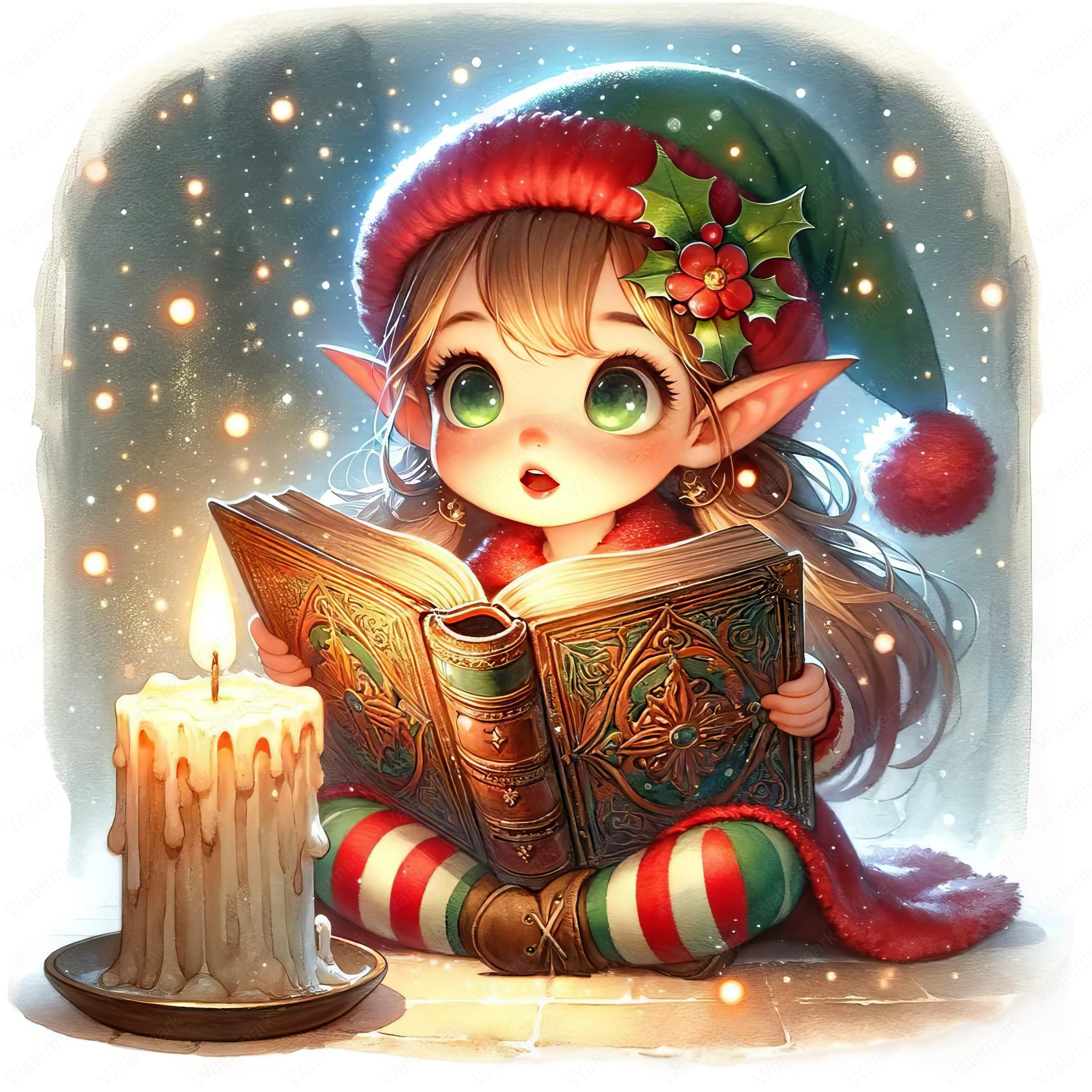 Christmas Girl Elf Clipart: Holiday Art Bundle (digital Download) - Etsy