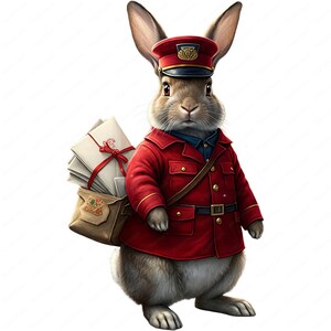 Animal Postman Clipart Bundle: Christmas Delivery Designs (digital ...