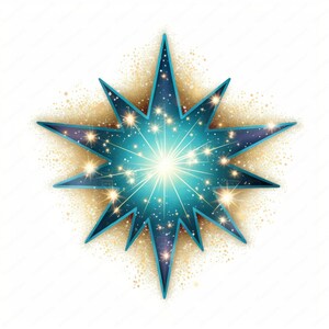 Sparkling Star Clipart Shimmering Sparkling Star Clipart Bundle 10 High ...