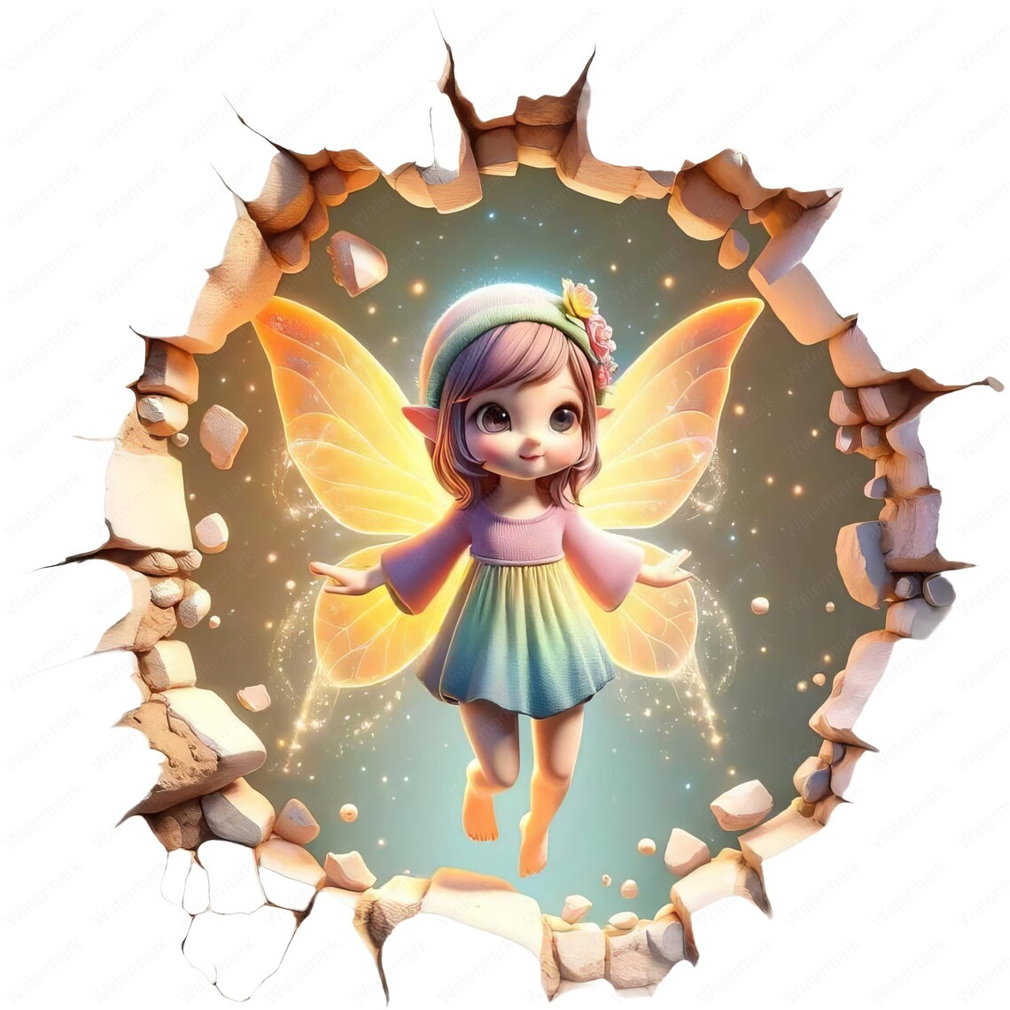 Cute Fairy Clipart Bundle | Fantasy Art Printables (digital Download ...