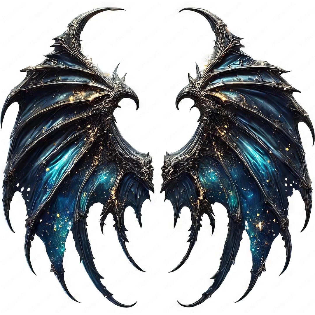 Demon Wings Clipart | Celestial Demon Wings Clipart Bundle | 10 High ...