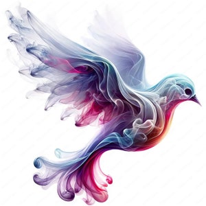 Smoke Bird Clipart | Ethereal Smoke Bird Clipart Bundle | 10 High ...