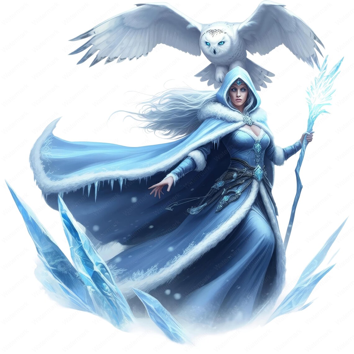 Snow Witch Clipart | Frosty Magic PNG Bundle | 10 High Quality Designs ...