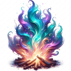 Magic Campfire Clipart | Enchanting Magic Campfire Clipart Bundle | 10 ...